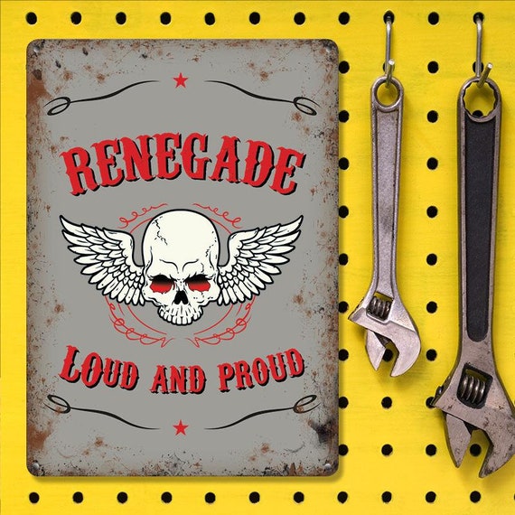 Renegade Metal Sign For Garage Or Mancave | Etsy