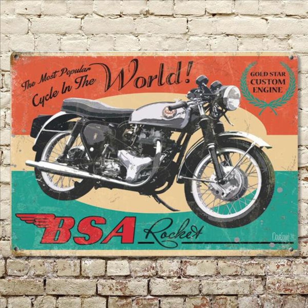 BSA Rocket, Metal Sign - Etsy
