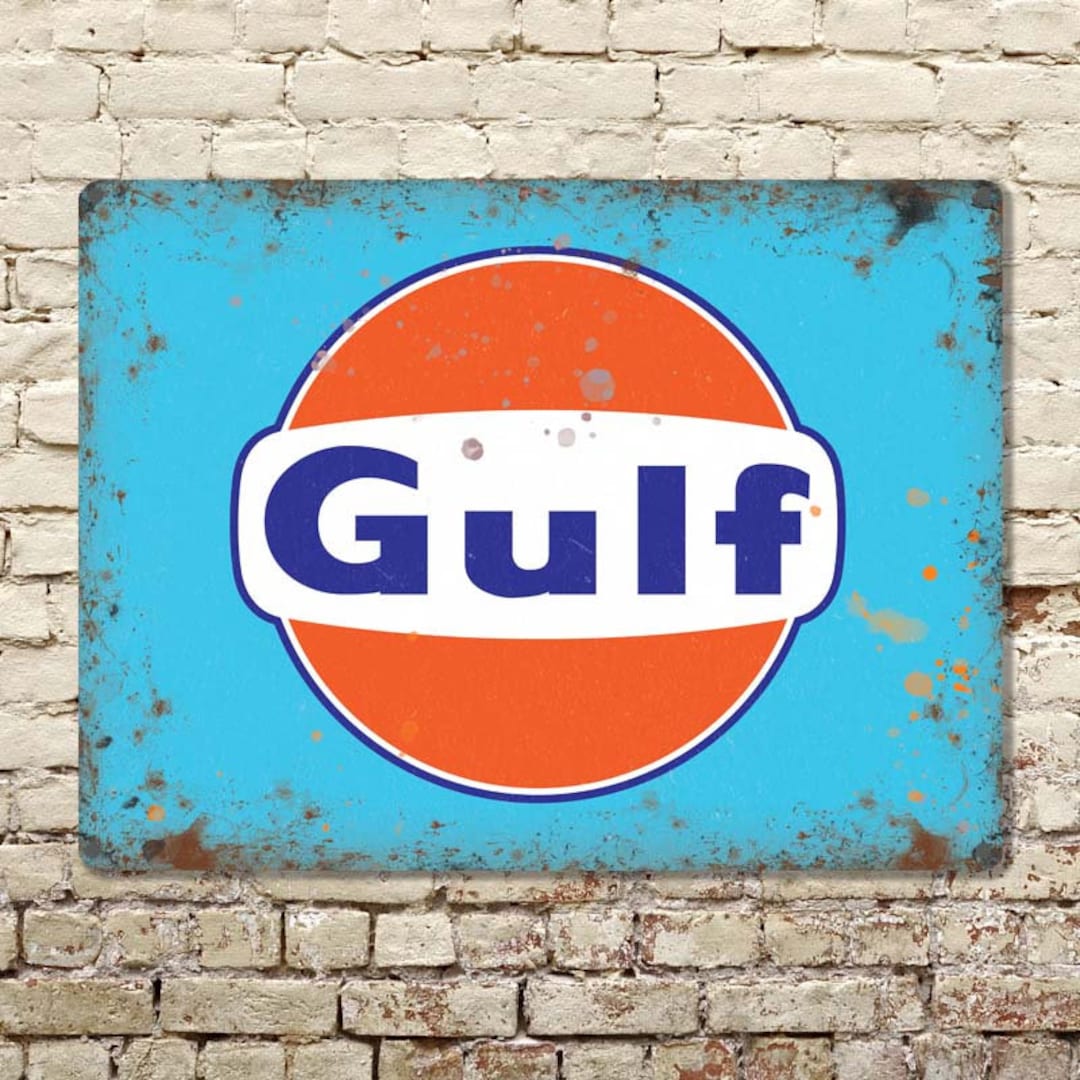 Gulf Racing, Retro Metal Sign - Etsy