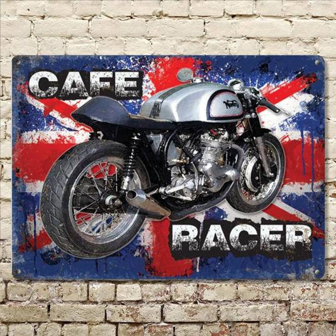 Cafe Racer, Metal Sign - Etsy