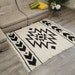 White and Black Aztec Wool Area Rug 67 х 76 White - Etsy