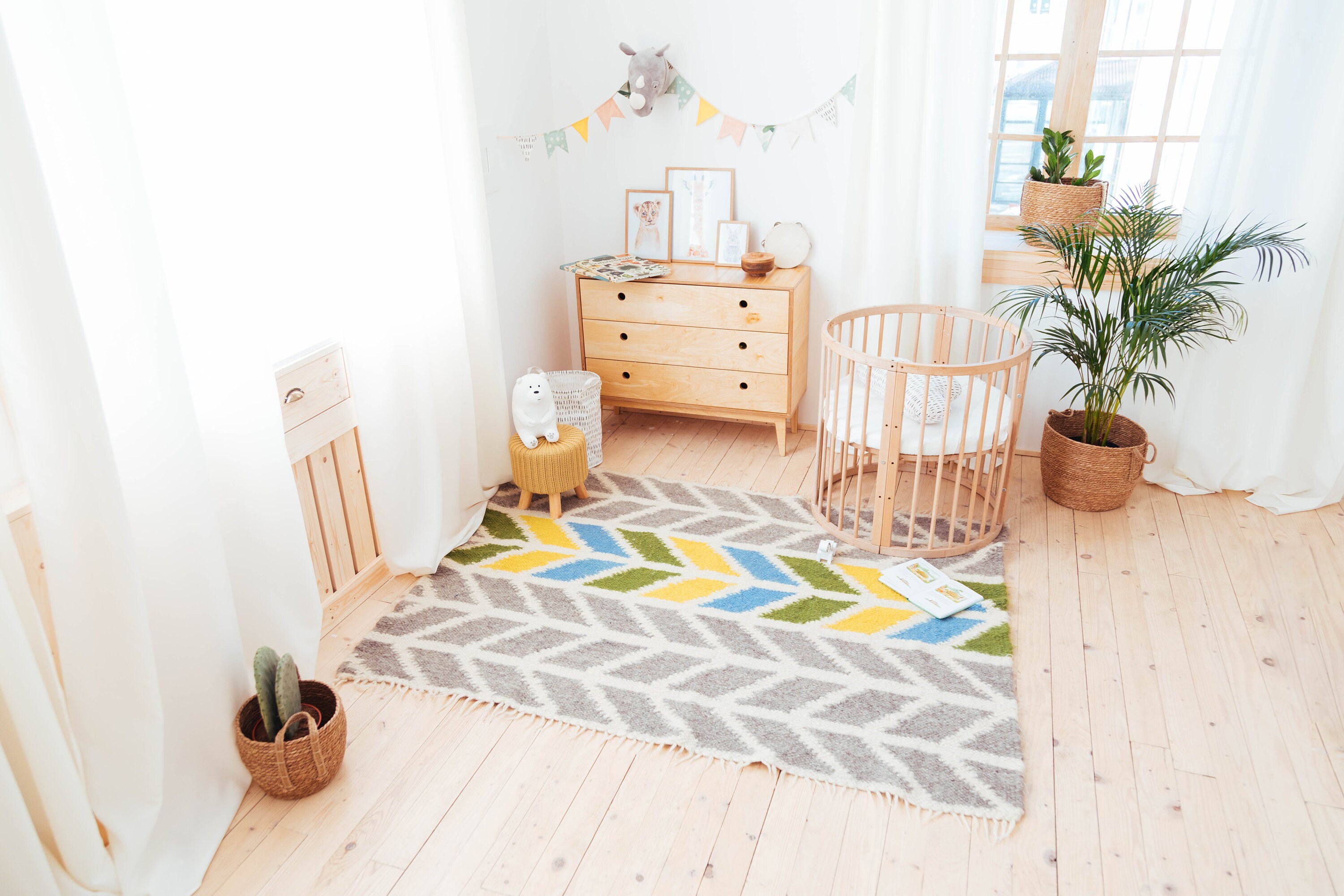 Soft Area Rug 6.5x5ft Grey & White Rug With Asymmetric - Etsy