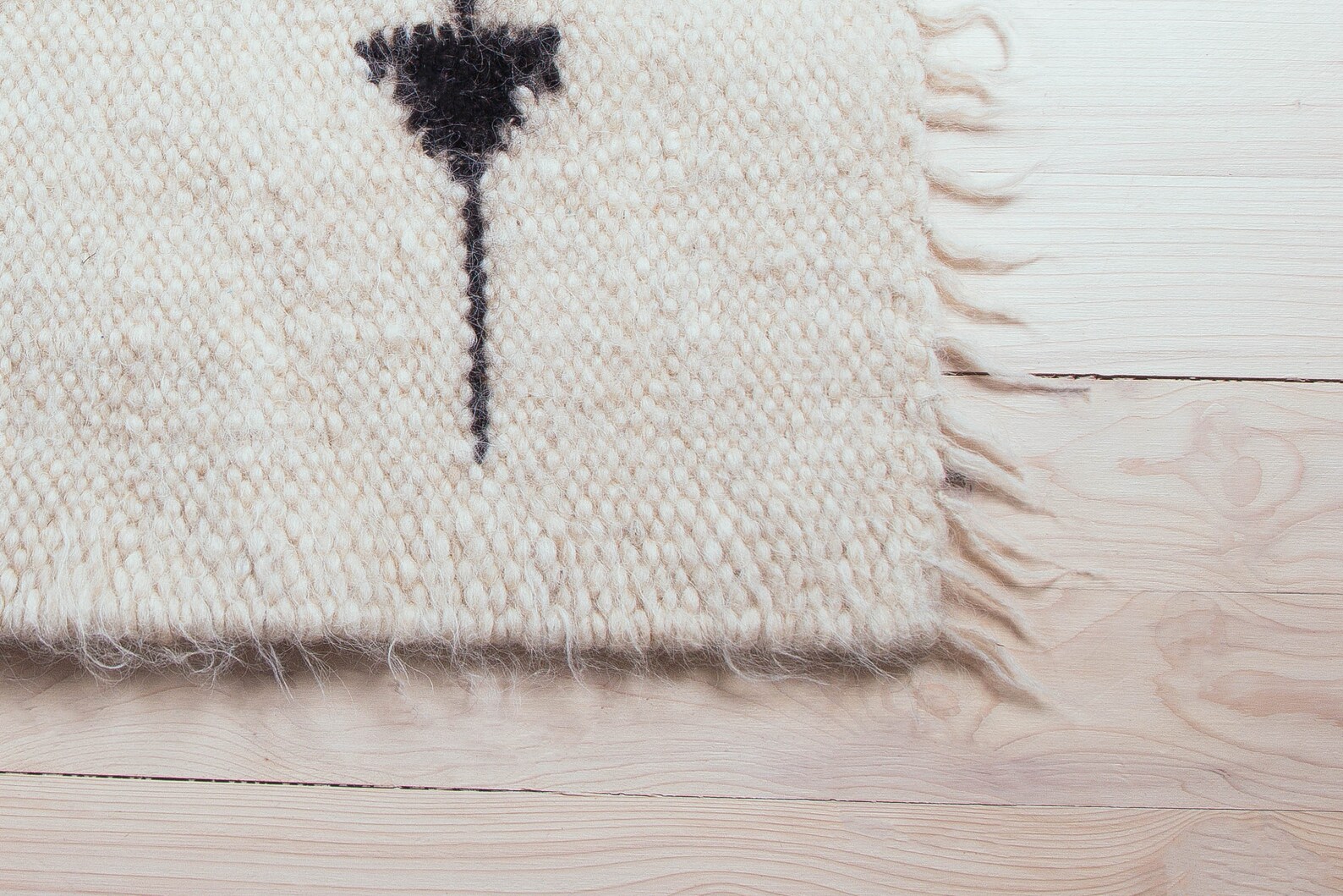White and Black Aztec Wool Area Rug 6х7, Large White Aztec Rug, White ...