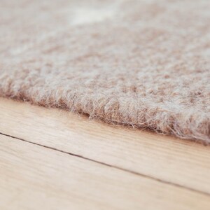 Neutral Beige Aztec Rug With White Pattern 5x7, Large Wool Area Rug ...