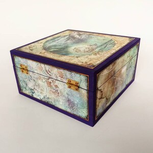 Wolf Magic Storage Box, Moon Box, Cosmos Box, Wooden Decorative Galaxy ...