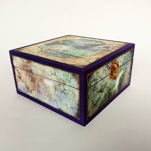 Wolf Magic Storage Box, Moon Box, Cosmos Box, Wooden Decorative Galaxy ...