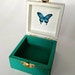 Small Turquoise Decorative Wooden Box Vintage Style - Etsy