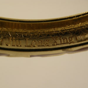 Jiu Long Xing Bracelet Enamel Hinged Bangle - Etsy
