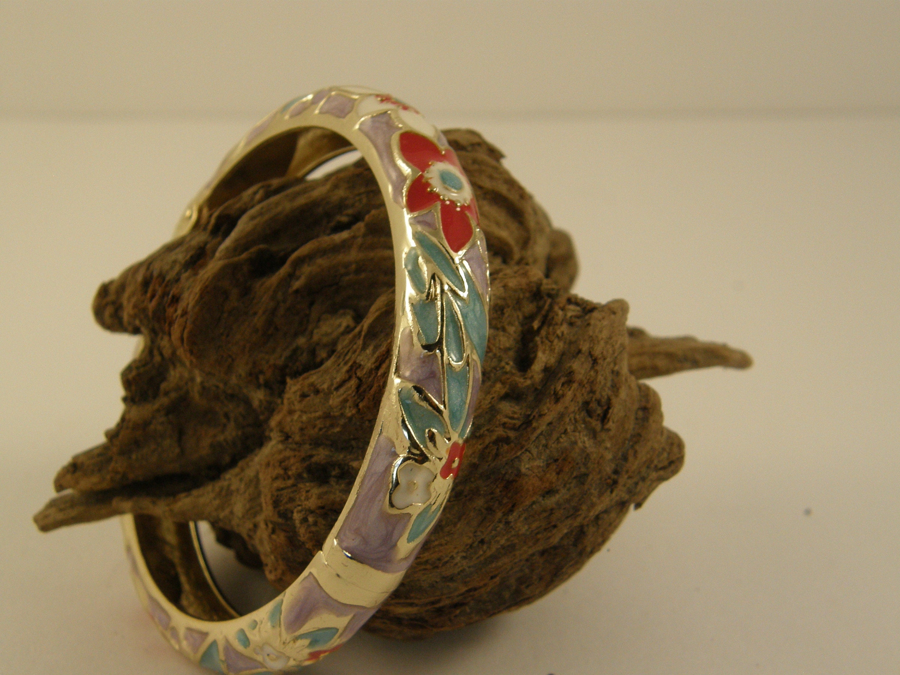 Jiu Long Xing Bracelet Enamel Hinged Bangle - Etsy