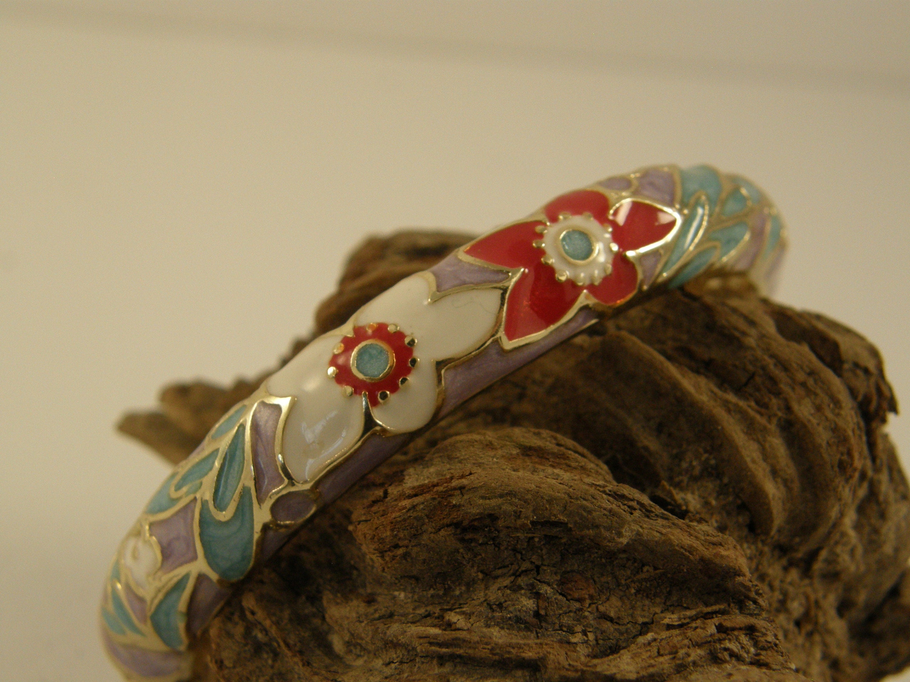 Jiu Long Xing Bracelet Enamel Hinged Bangle - Etsy