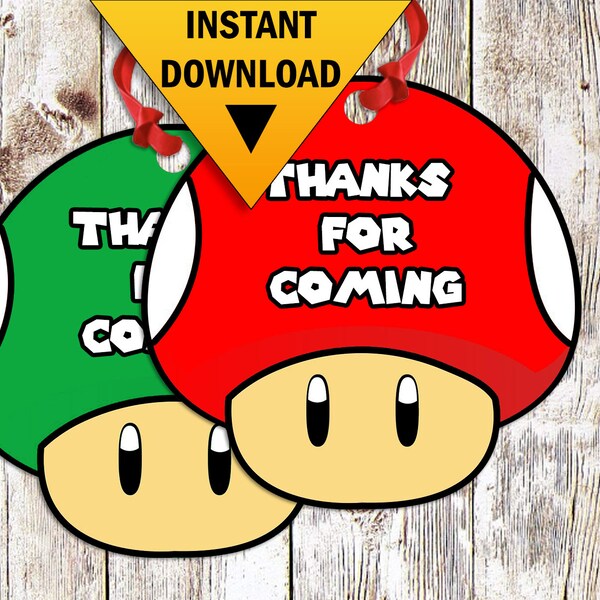 Super Mario Birthday Tag - Etsy