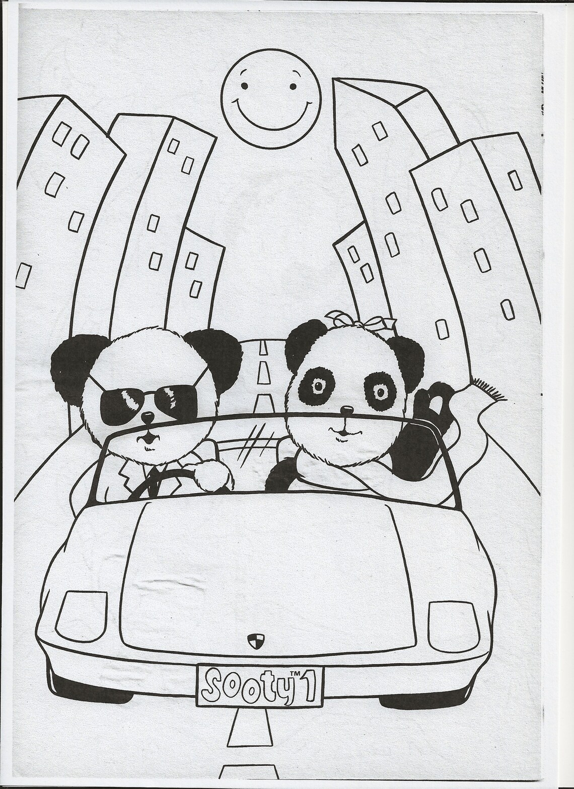 Sooty Colouring Pages Digital Printable Files (vintage 1989) 80s 90s ...