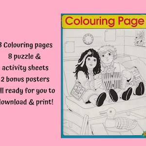 Rosie & Jim Colouring Sheets Activity Pages Digital Printable Files ...
