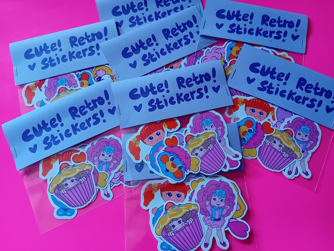 Cute Retro Sticker Pack 80s 90s Kid Nostalgia Toys Dolls - Etsy