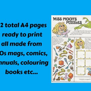 80s Nostalgia Activity Sheets: Retro Puzzle Bundle (digital Download ...