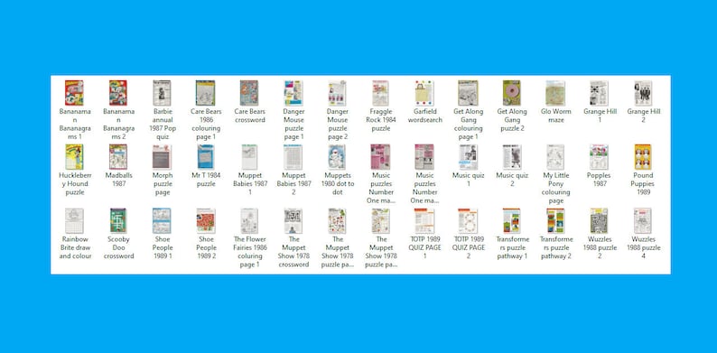 80s Nostalgia Activity Sheets: Retro Puzzle Bundle (digital Download ...