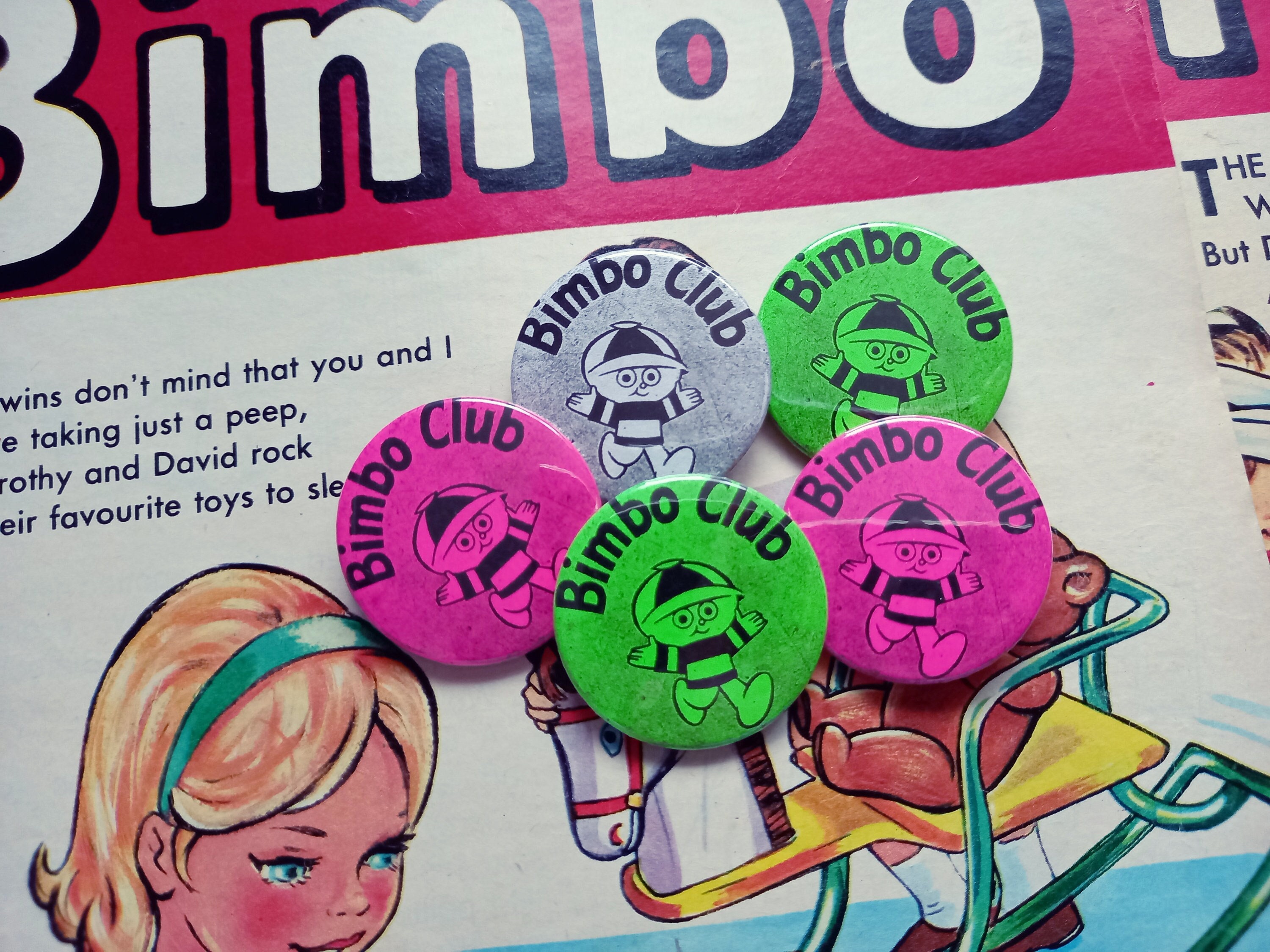 Bimbo Club Badge Pins Buttons Retro Kids 70s 80s Nostalgic | Etsy