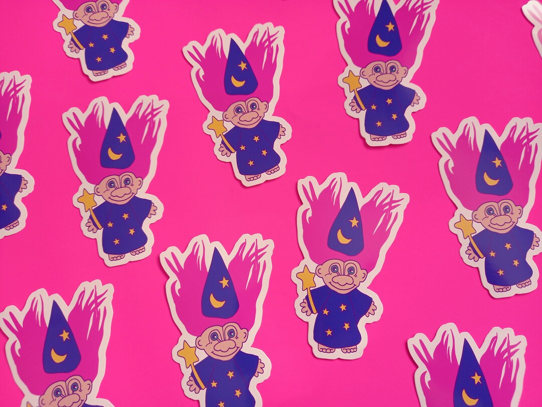 Troll Vinyl Sticker | 90s Kid Toy Stickers Toycore Kidcore Retro ...