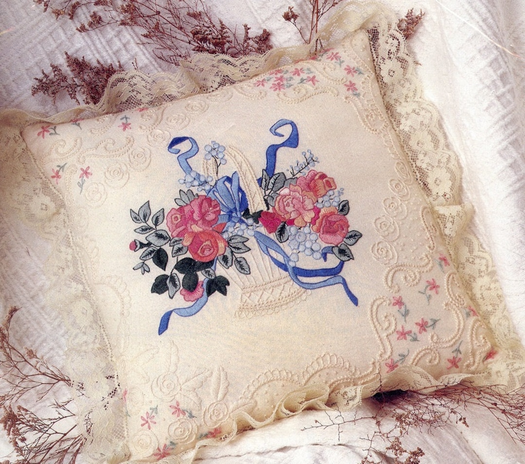 Candamar Designs Something Special Candlewicking Embroidery Basket of ...
