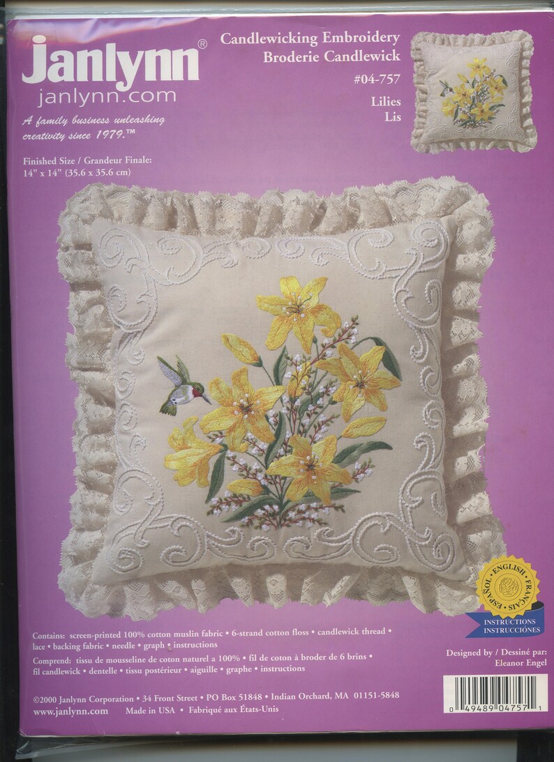 Janlynn Candlewicking Embroidery Lilies - Etsy