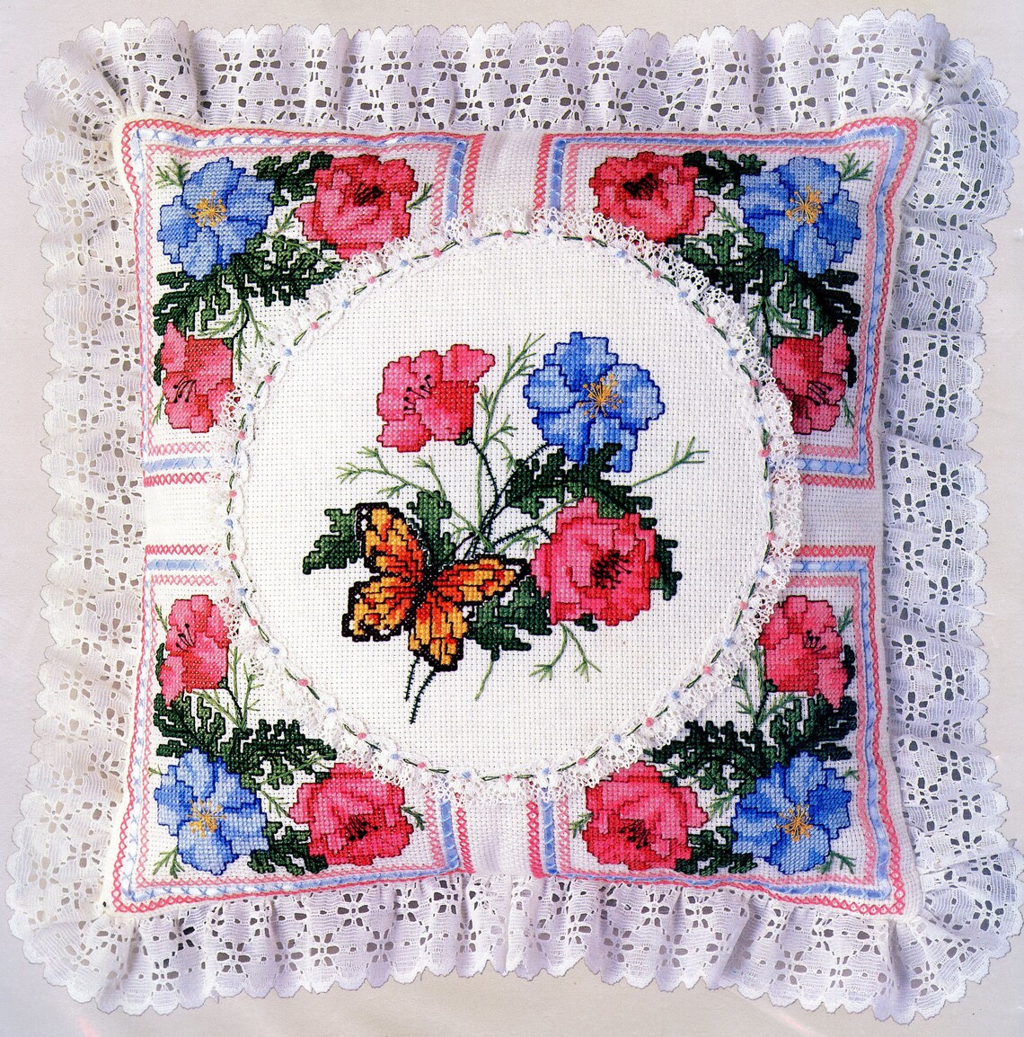 Candamar Designs Counted Cross Stitch Pink and Blue - Etsy