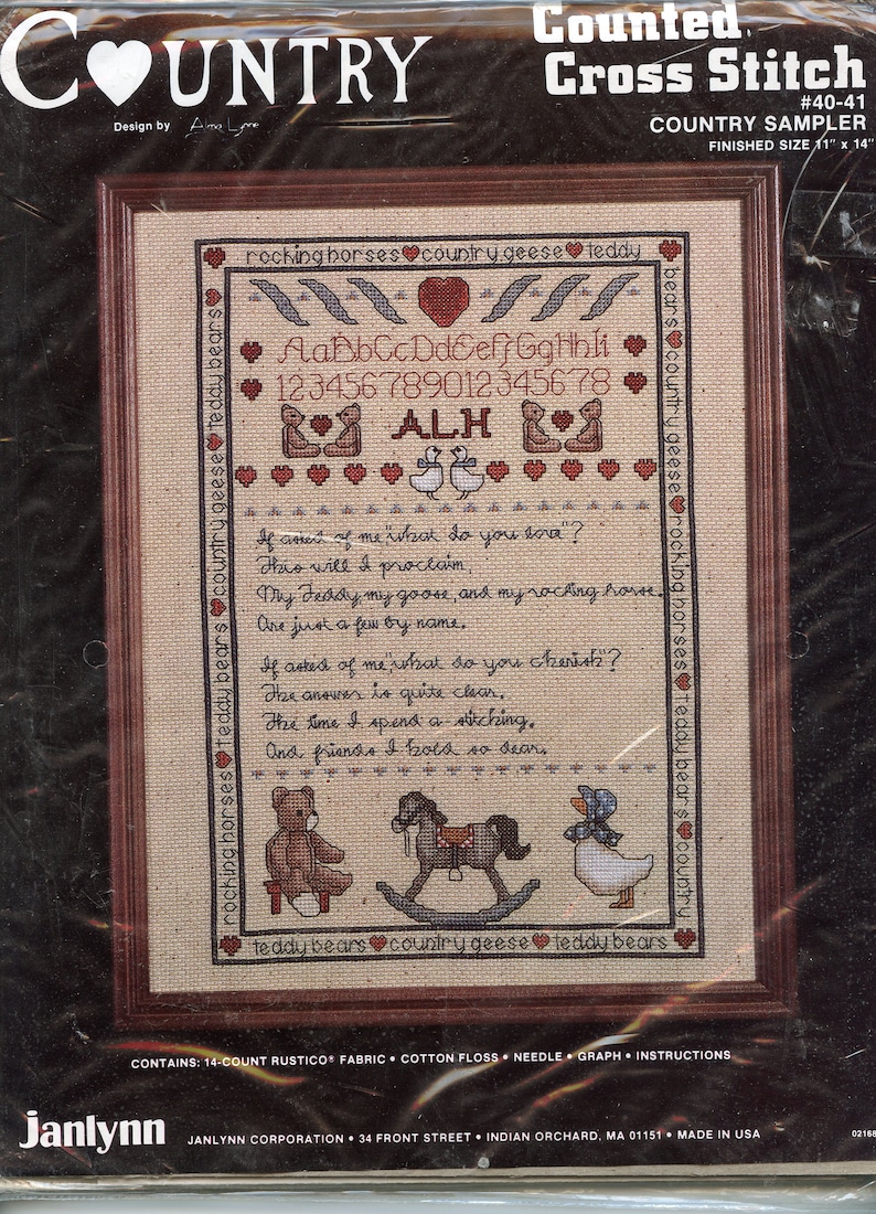 Janlynn Counted Cross Stitch Country Sampler - Etsy