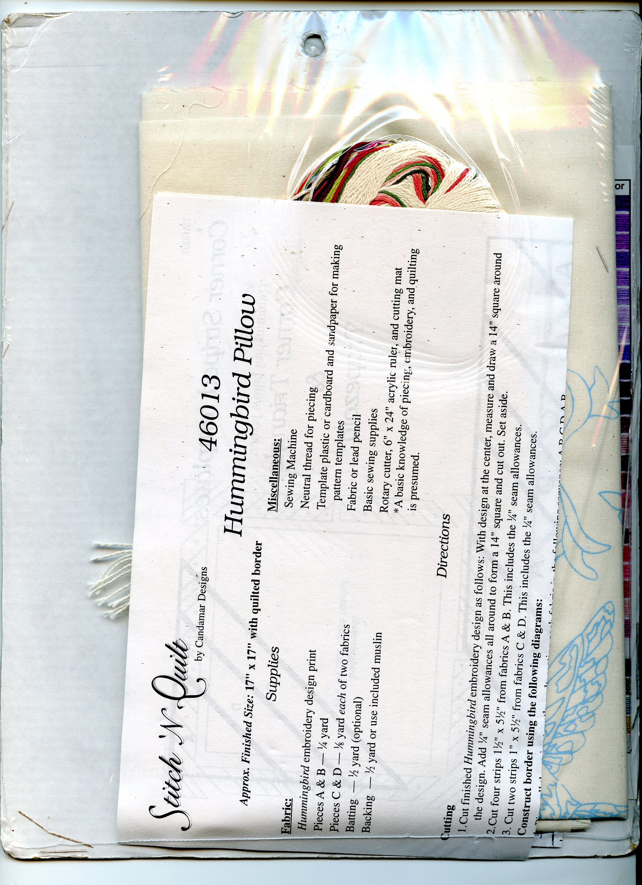 Stitch N Quilt hummingbird by Candamar Designs - Etsy