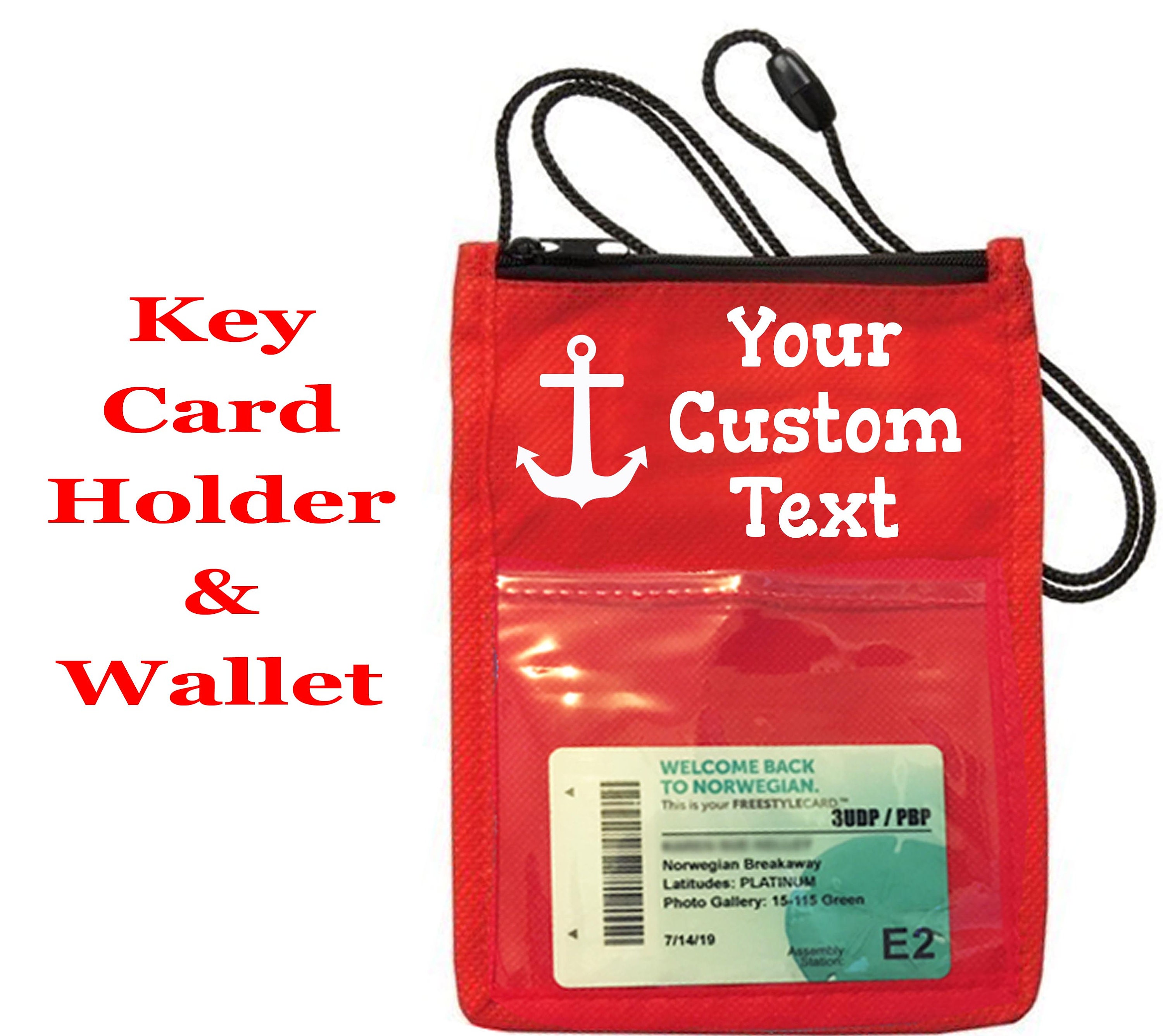Cruise Ship Key Card Holder. Custom Basic Holder With Your Custom Text ...