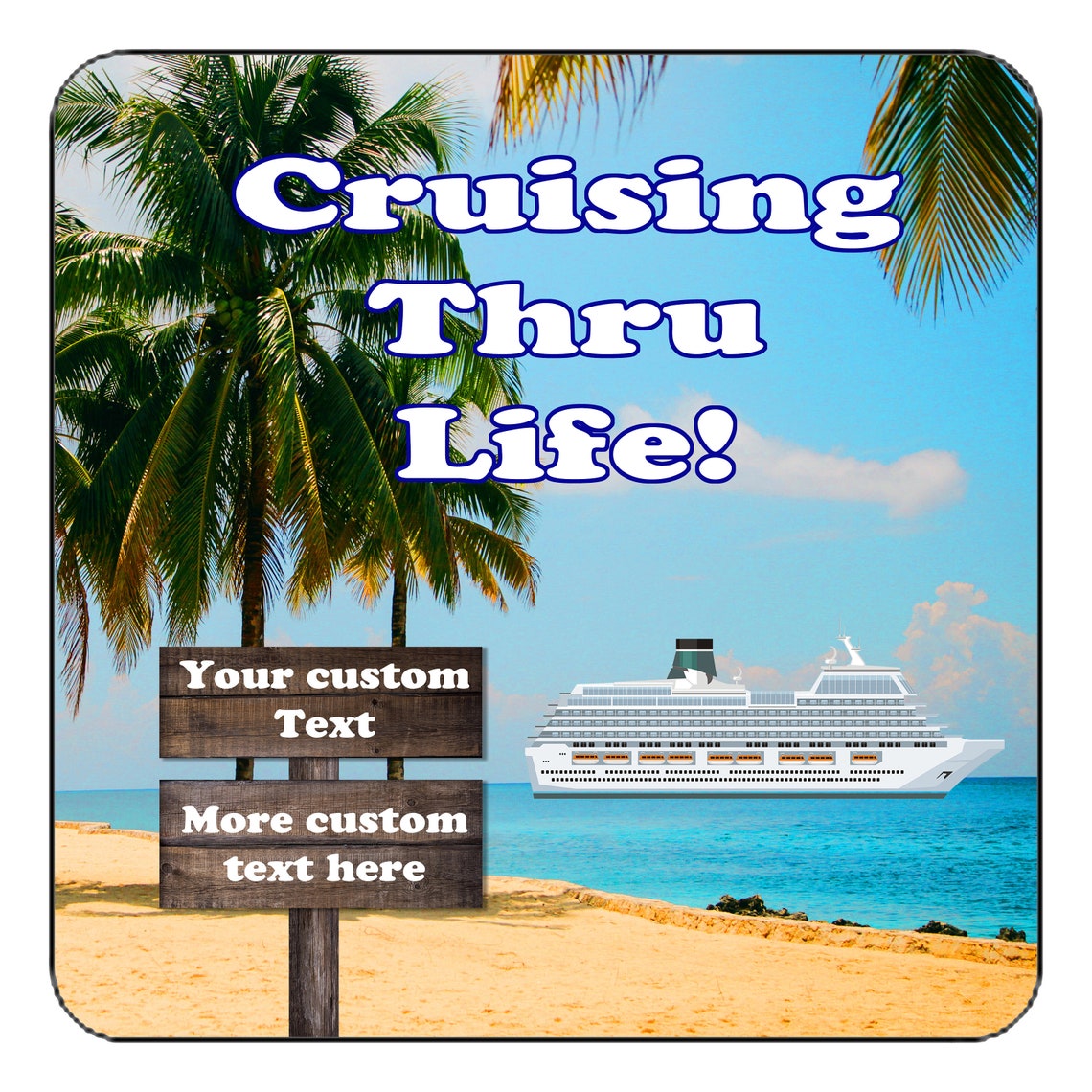 Cruise Ship Door Magnet. Custom Door Magnet. Include Your - Etsy