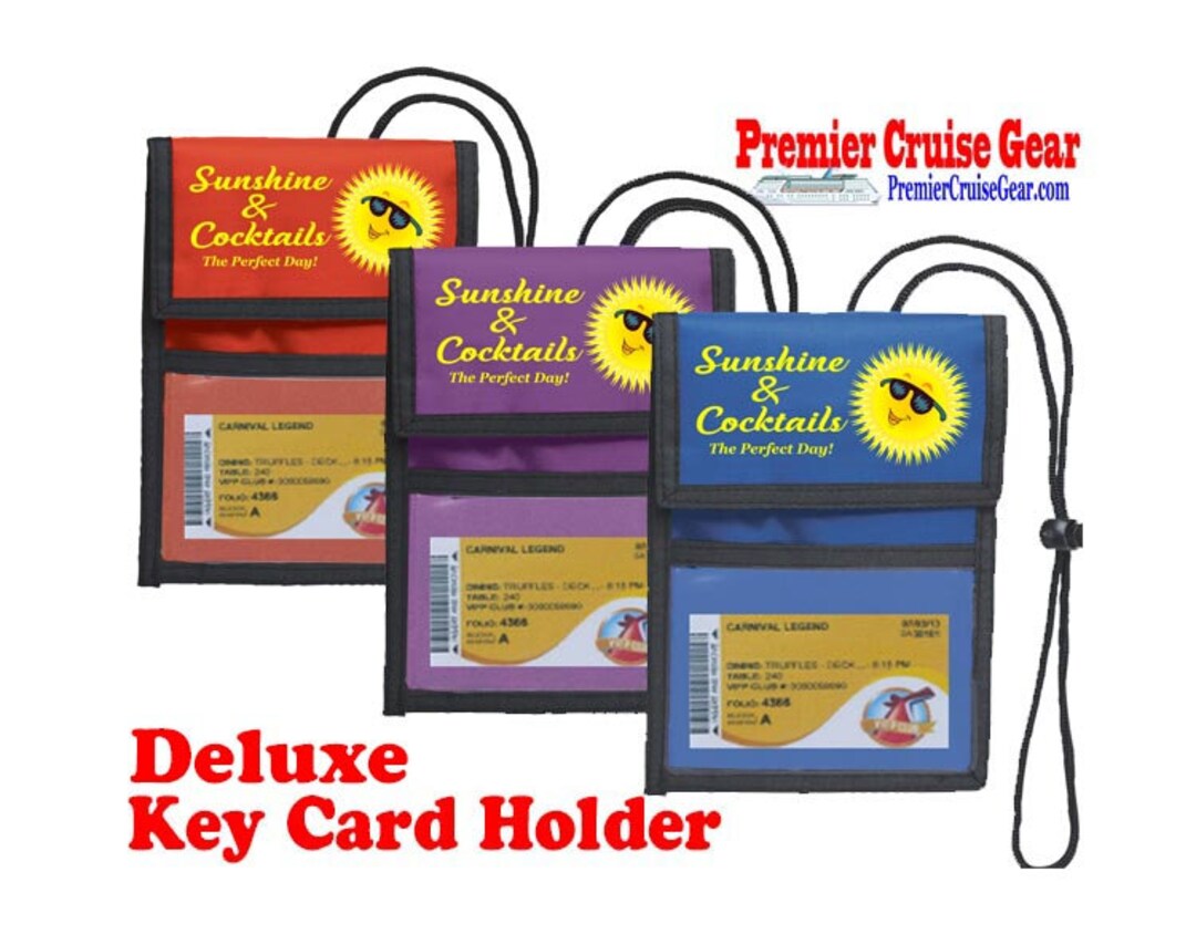 Cruise Ship Key Card Holder With Cruising/beach Decorations. Deluxe ...
