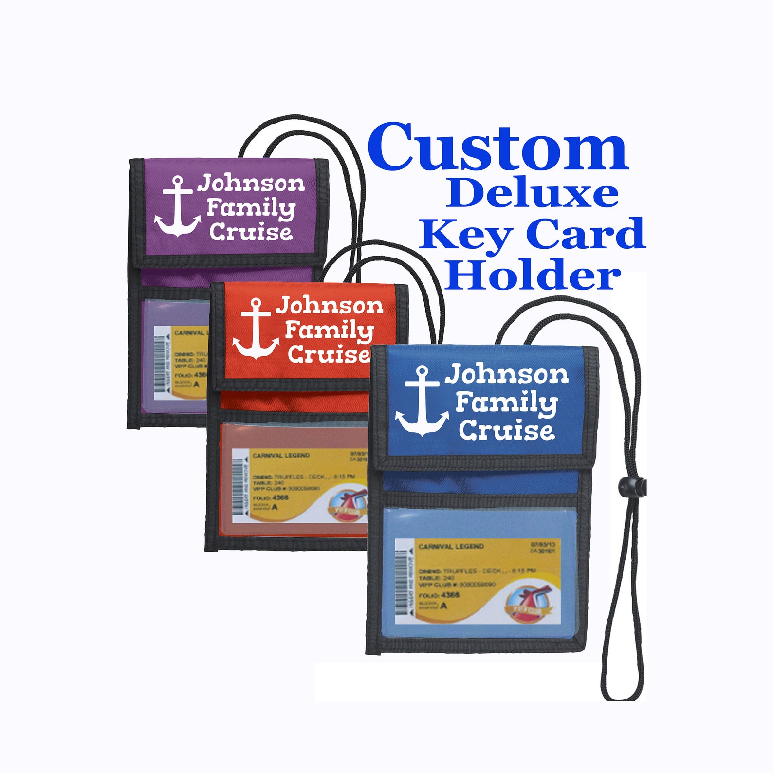 Cruise Ship Key Card Holder. Custom Deluxe Holder With Your Family Name ...