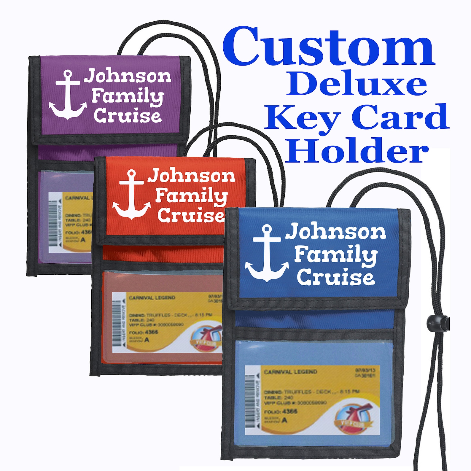Cruise Ship Key Card Holder. Custom Deluxe Holder With Your Family Name ...