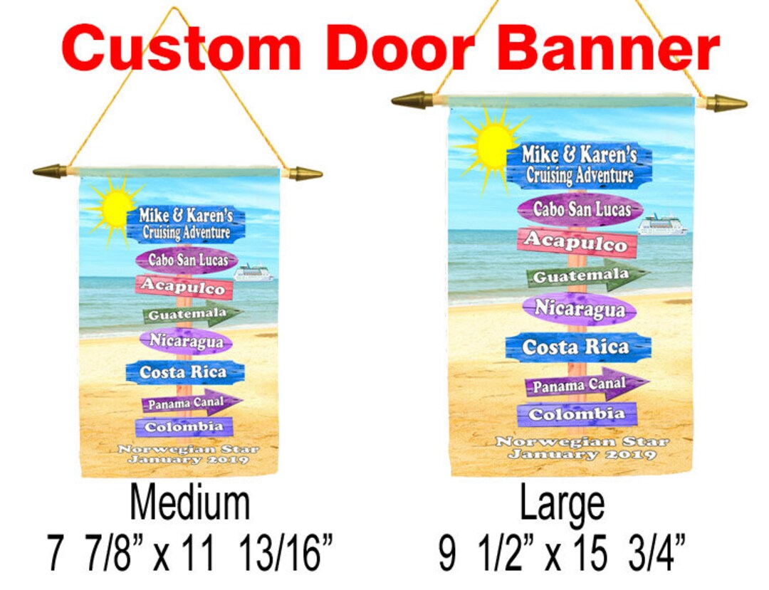 Cruise Ship Door Banner. Custom Door Banner Available in 2 Sizes ...