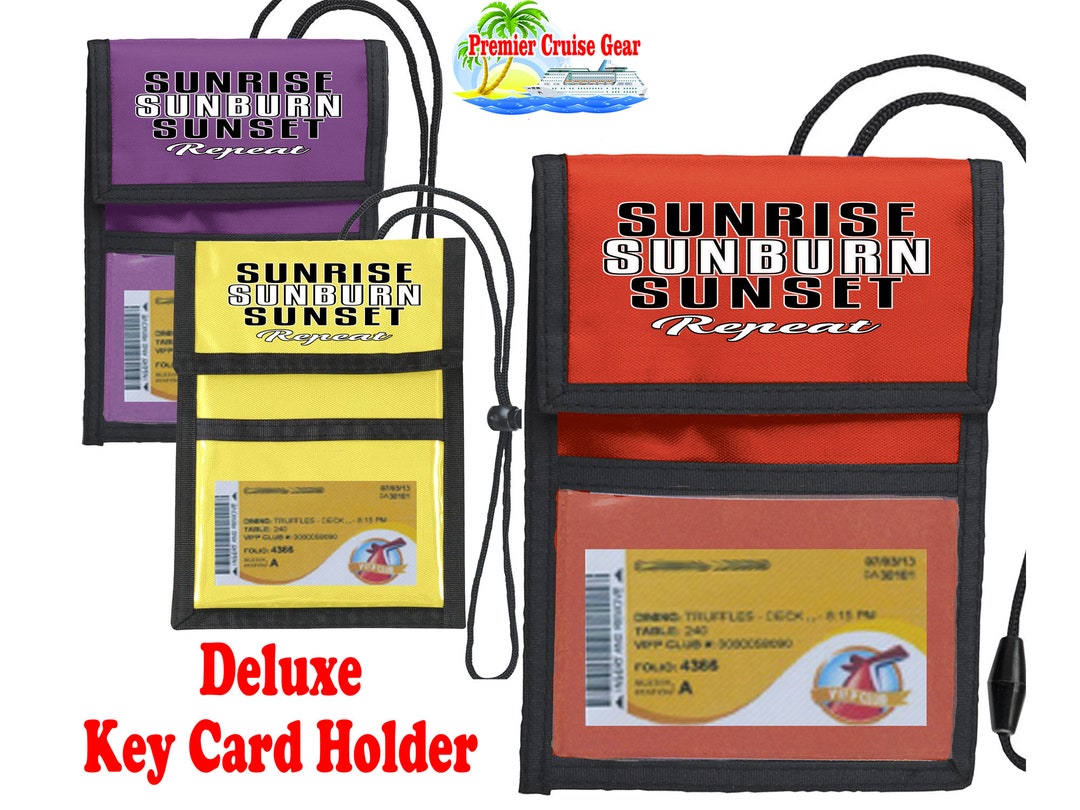 Cruise Ship Key Card Holder With Cruising/beach Decorations. Deluxe ...