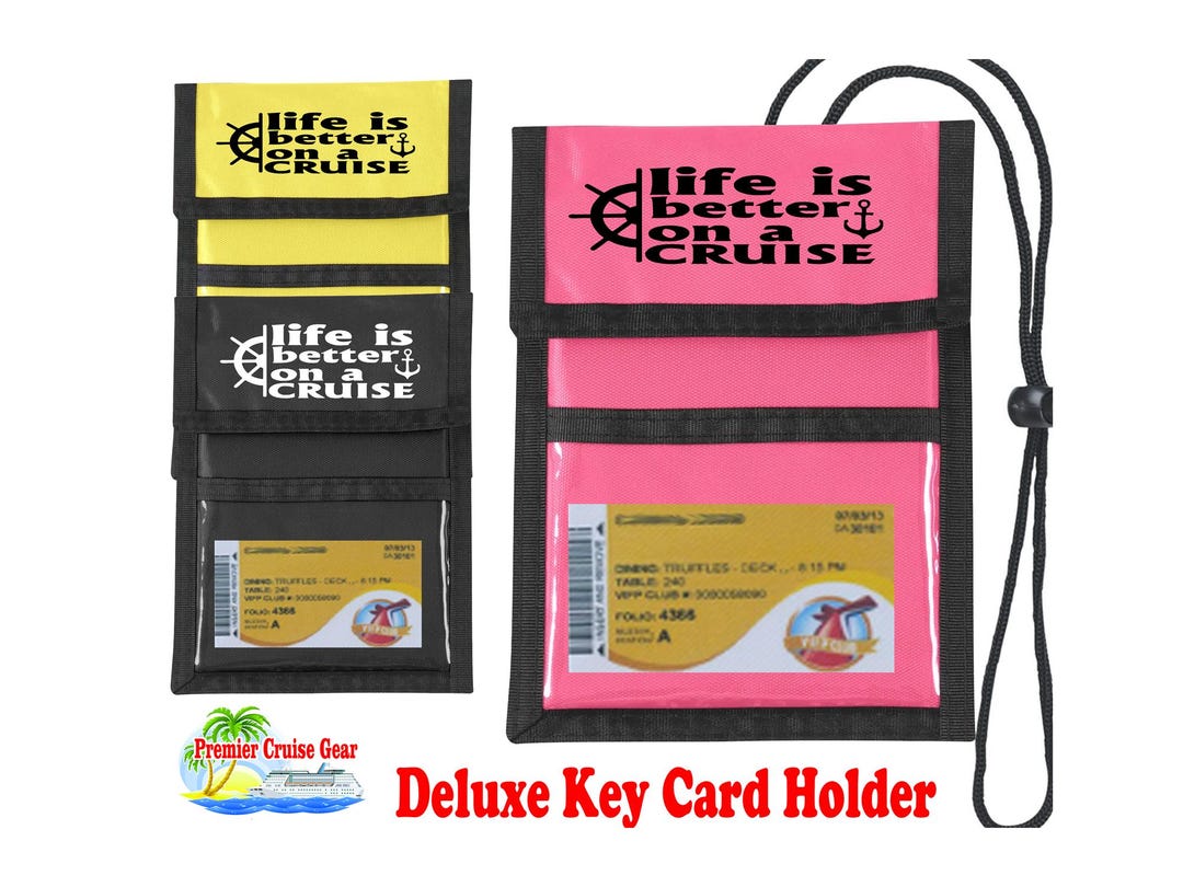 Cruise Ship Key Card Holder. Deluxe Holder Holds Your Key Card, Cash ...