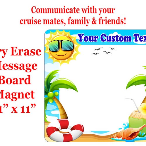 Cruise Ship Door Magnet. Dry Erase Message Board Magnet. - Etsy