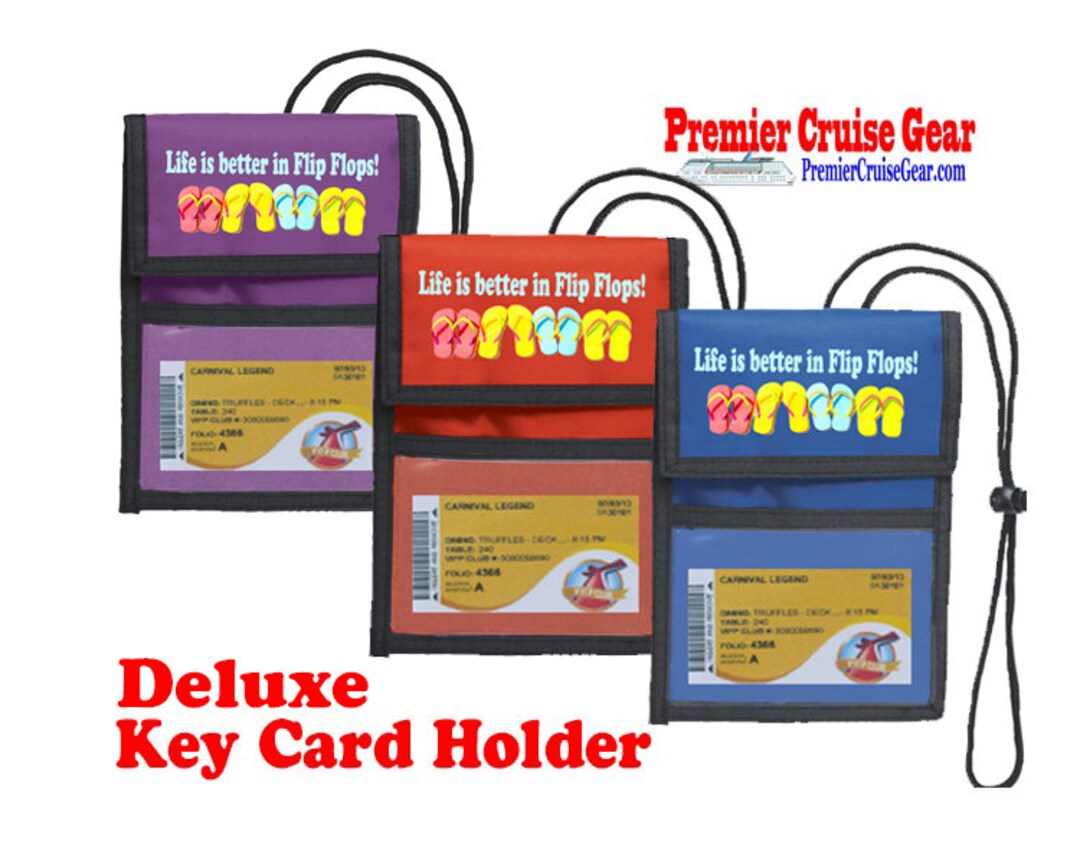 Cruise Ship Key Card Holder With Cruising/beach Decorations. Deluxe ...