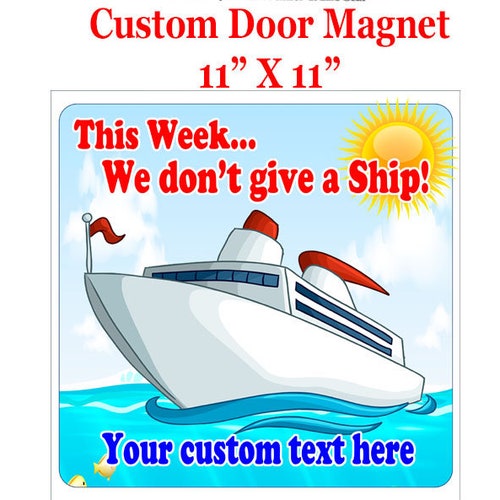 Cruise Ship Door Magnet. Custom Door Magnet. Include Your - Etsy