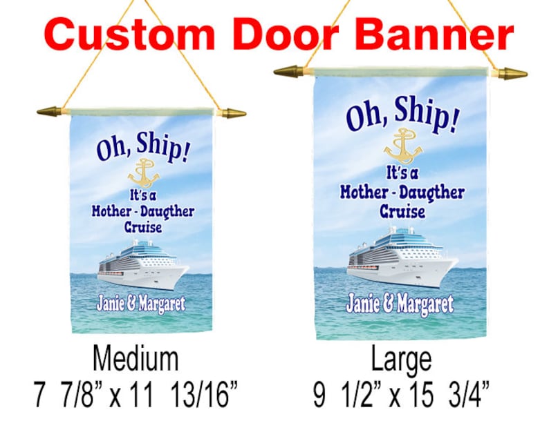 Cruise Ship Door Banner. Custom Ship Door Banner Available in 2 Sizes ...