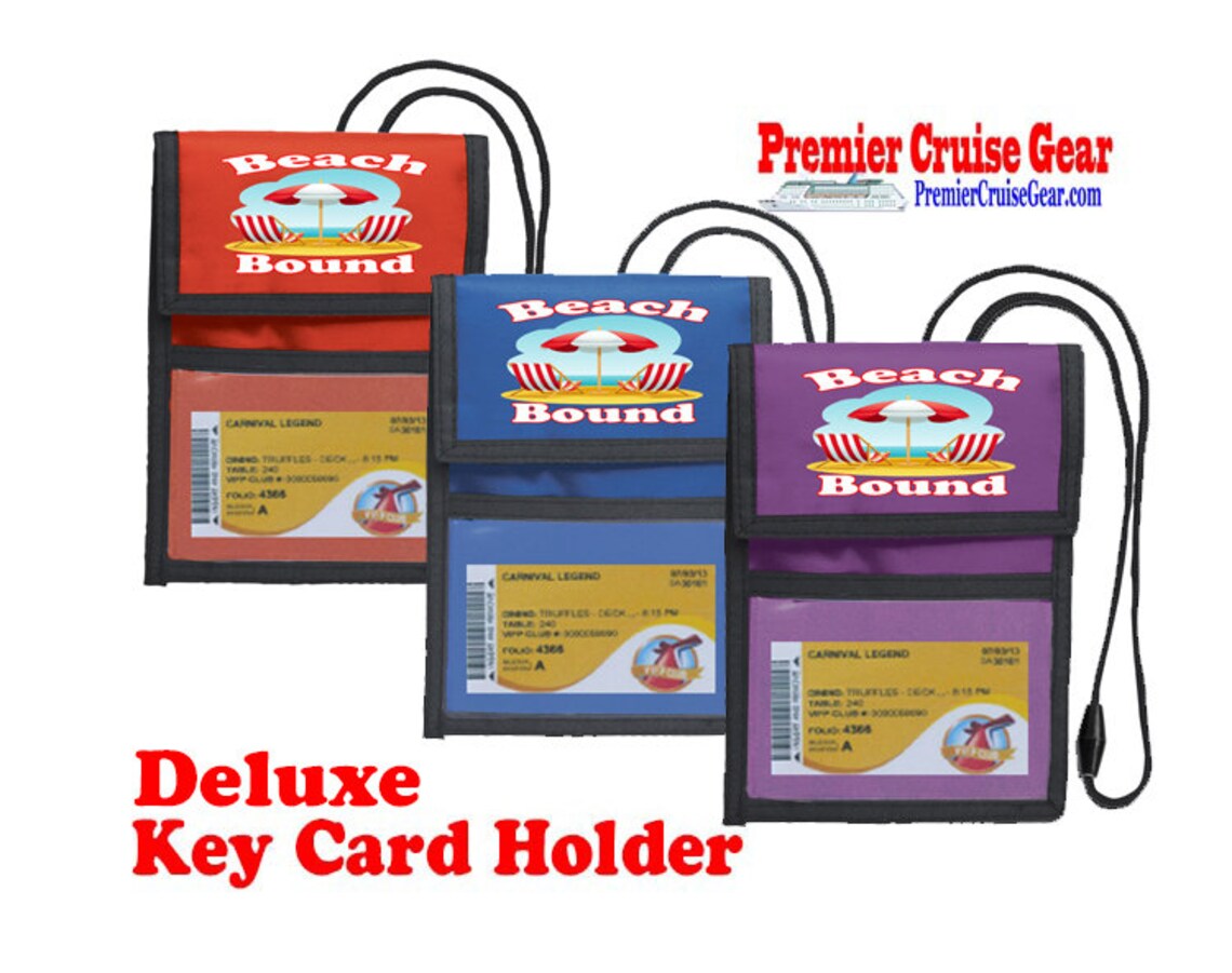 Cruise Ship Key Card Holder With Cruising/beach Decorations. Deluxe ...