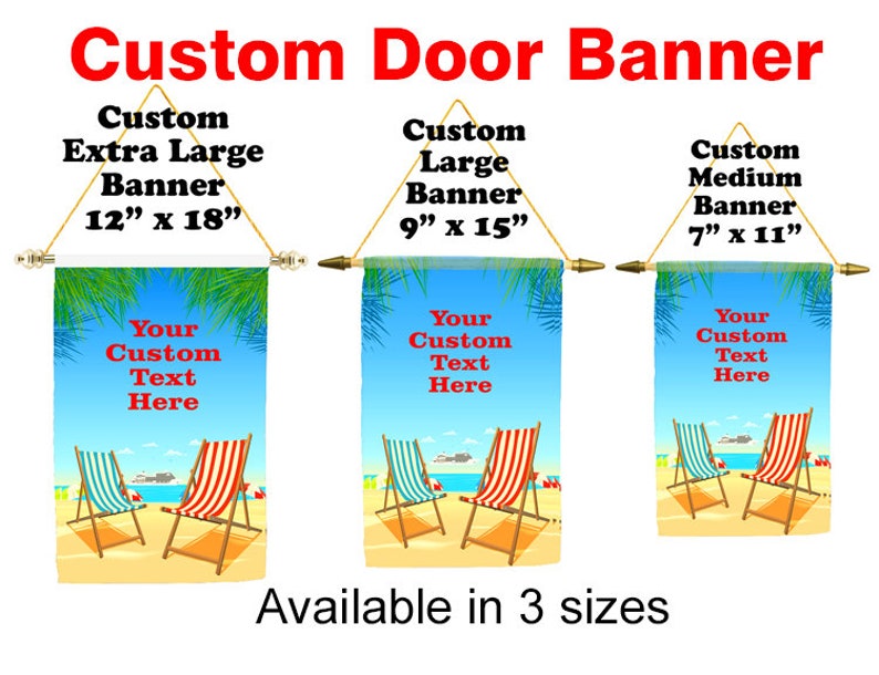 Cruise Ship Door Banner. Custom Banner Available in 3 Sizes. Show off ...