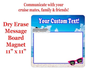 Cruise Ship Door Magnet. Dry Erase Message Board Magnet. | Etsy