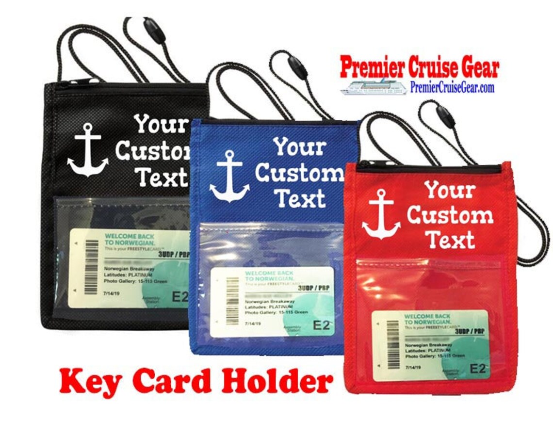 Cruise Ship Key Card Holder. Custom Basic Holder With Your Custom Text ...