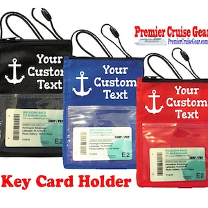Cruise Ship Key Card Holder. Custom Basic Holder With Your Custom Text ...