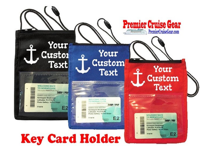 Cruise Ship Key Card Holder. Custom Basic Holder With Your Custom Text ...