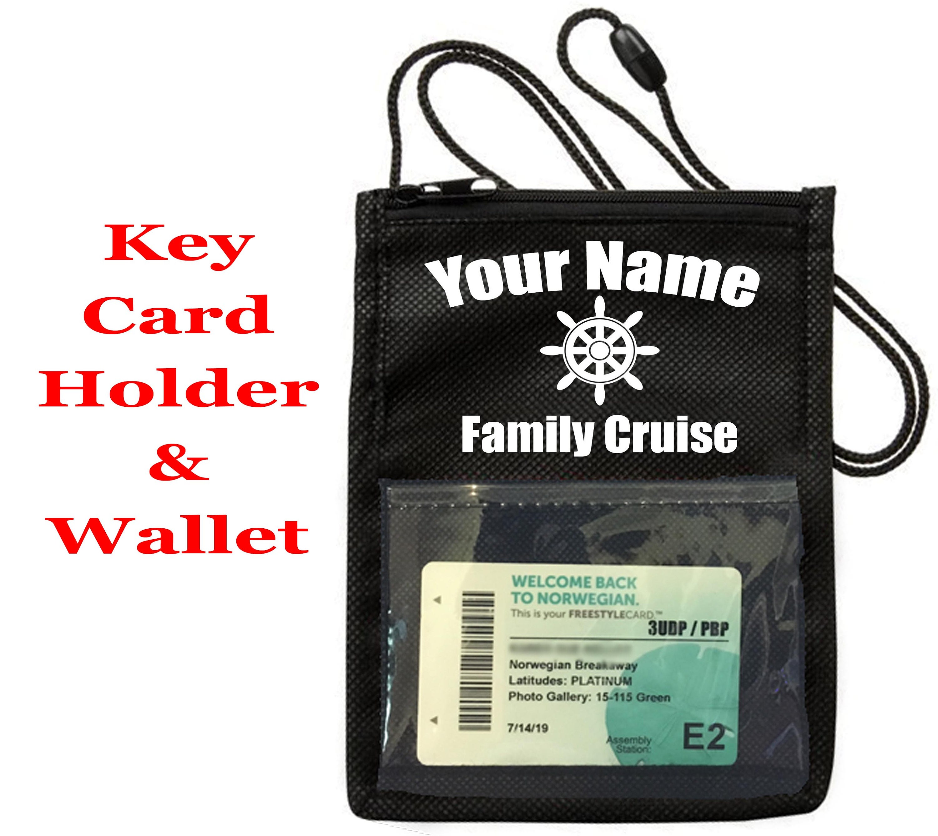 Cruise Ship Key Card Holder. Custom Basic Holder With Your Family Name ...
