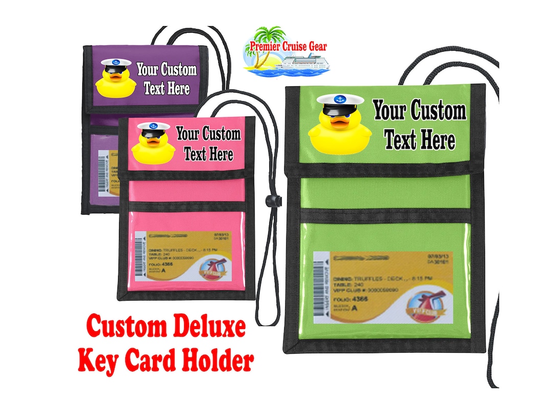 Custom Cruise Ship Key Card Holder With Cruising/beach Decorations ...