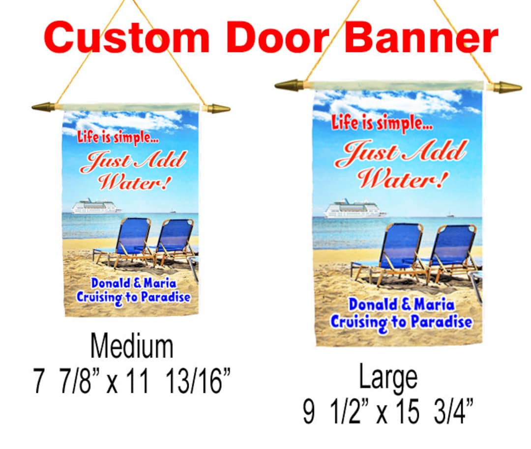 Cruise Ship Door Banner. Custom Door Banner Available in 2 Sizes ...