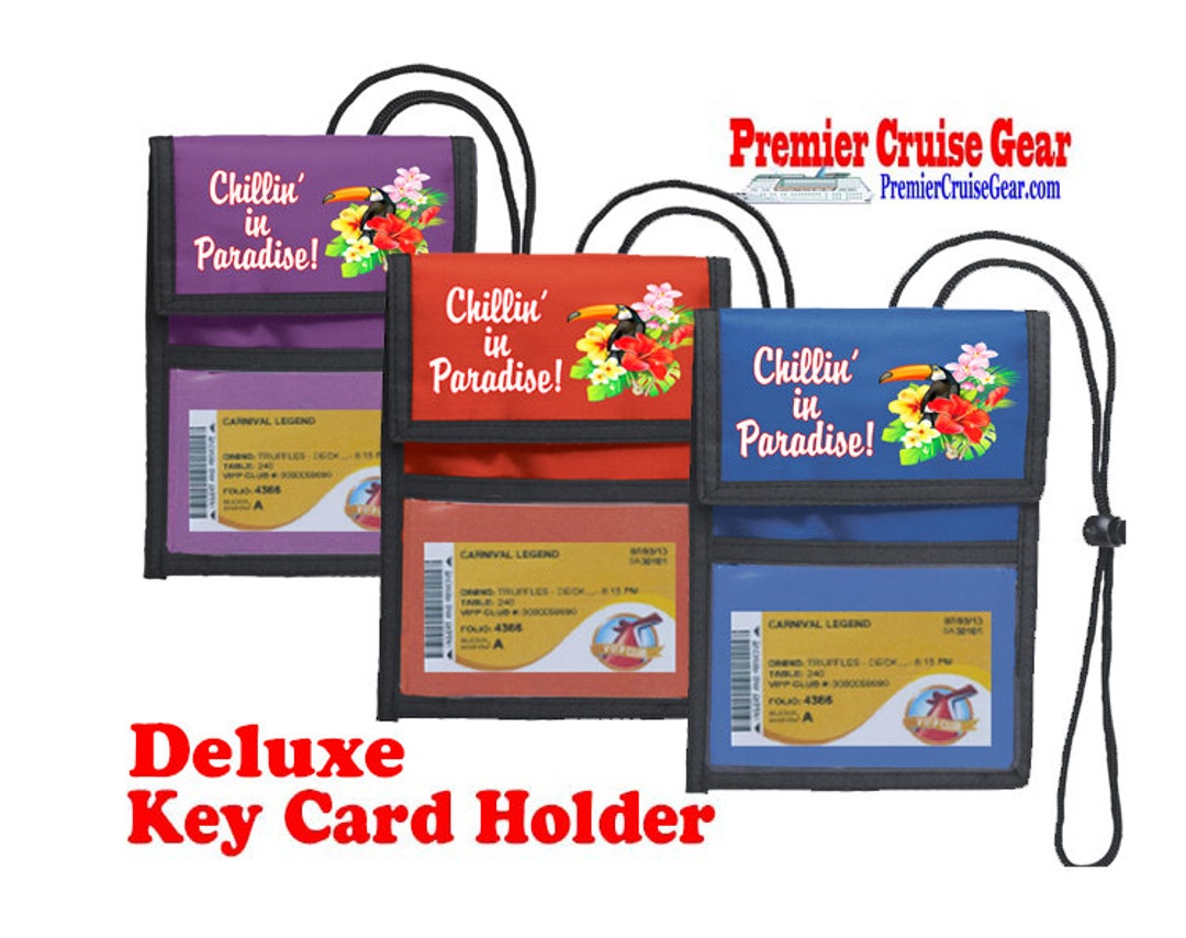 Cruise Ship Key Card Holder With Cruising/beach Decorations. Deluxe ...