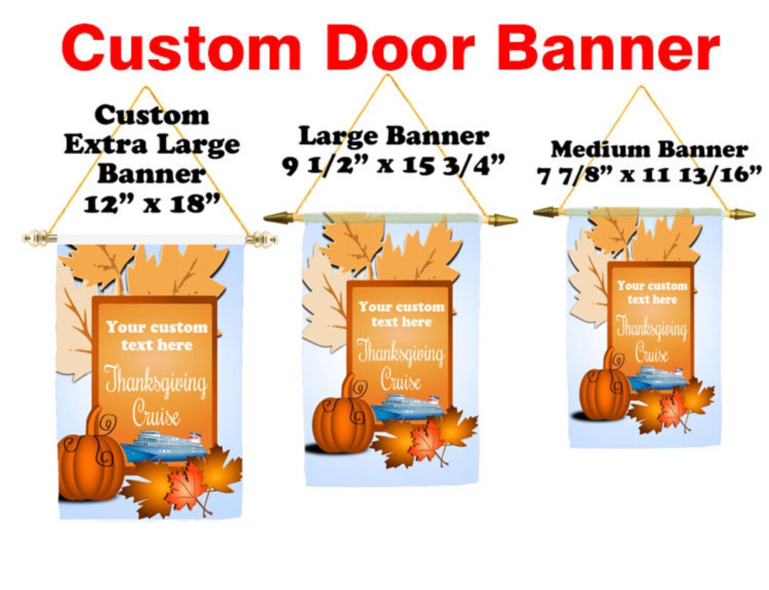 Cruise Ship Door Banner. Custom Banner Available in 3 Sizes. Show off ...